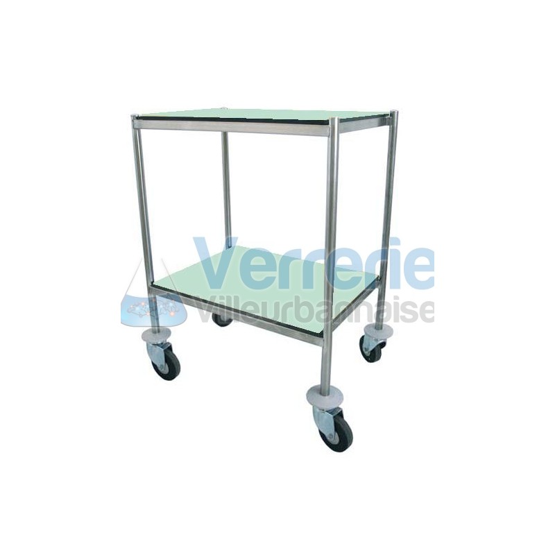 Table / assistant muet inox Pietement, roulette...